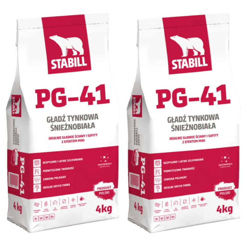 STABILL PG-41 gładź biała 4KG Białystok - Sklep Pakiet budowlany